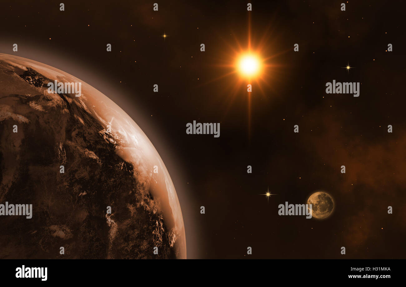 Earth sun moon hi-res stock photography and images - Alamy