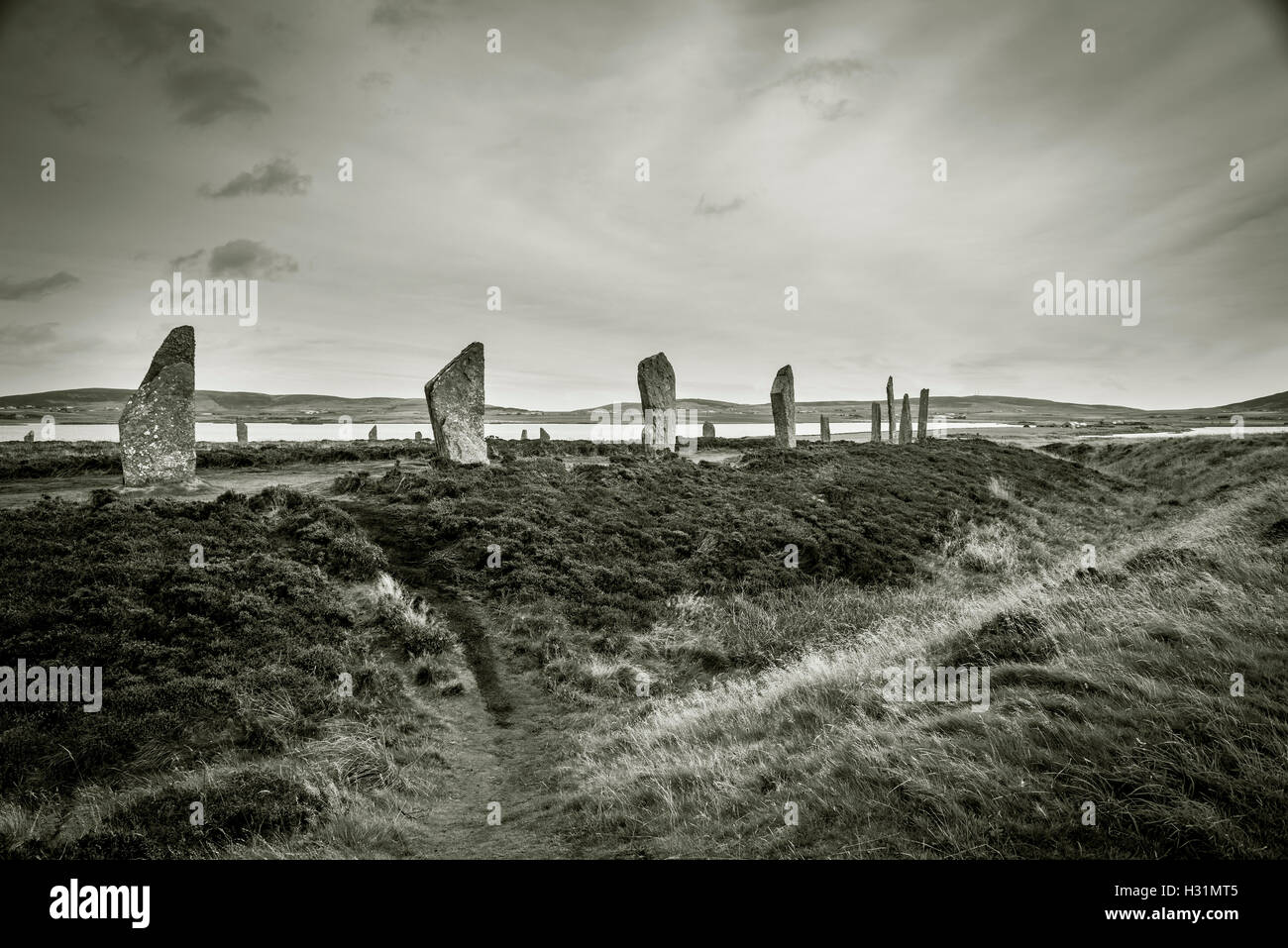 The Ring of Brodgar Neolithic stone circle and henge at Stenness ...