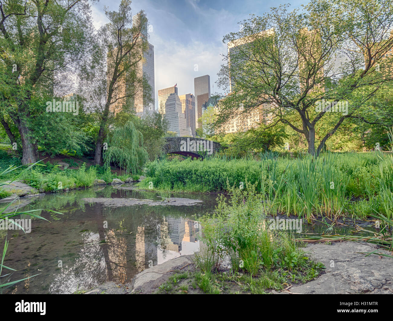 Gapstow Bridge is one of the icons of Central Park, Manhattan in New ...