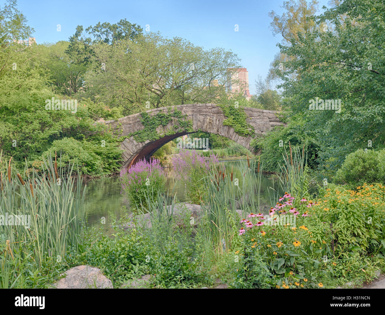 Gapstow Bridge is one of the icons of Central Park, Manhattan in New ...