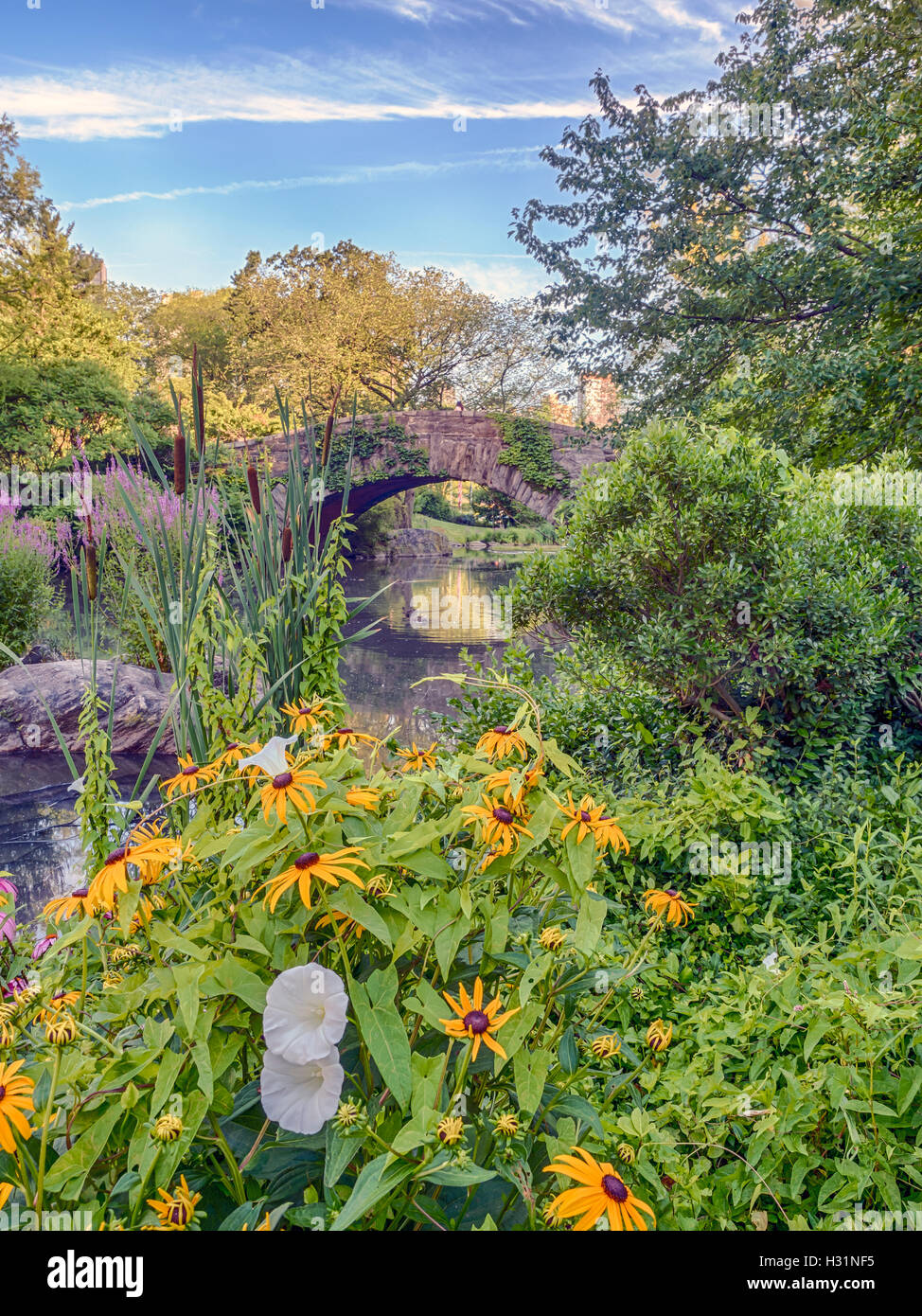 Gapstow Bridge is one of the icons of Central Park, Manhattan in New ...