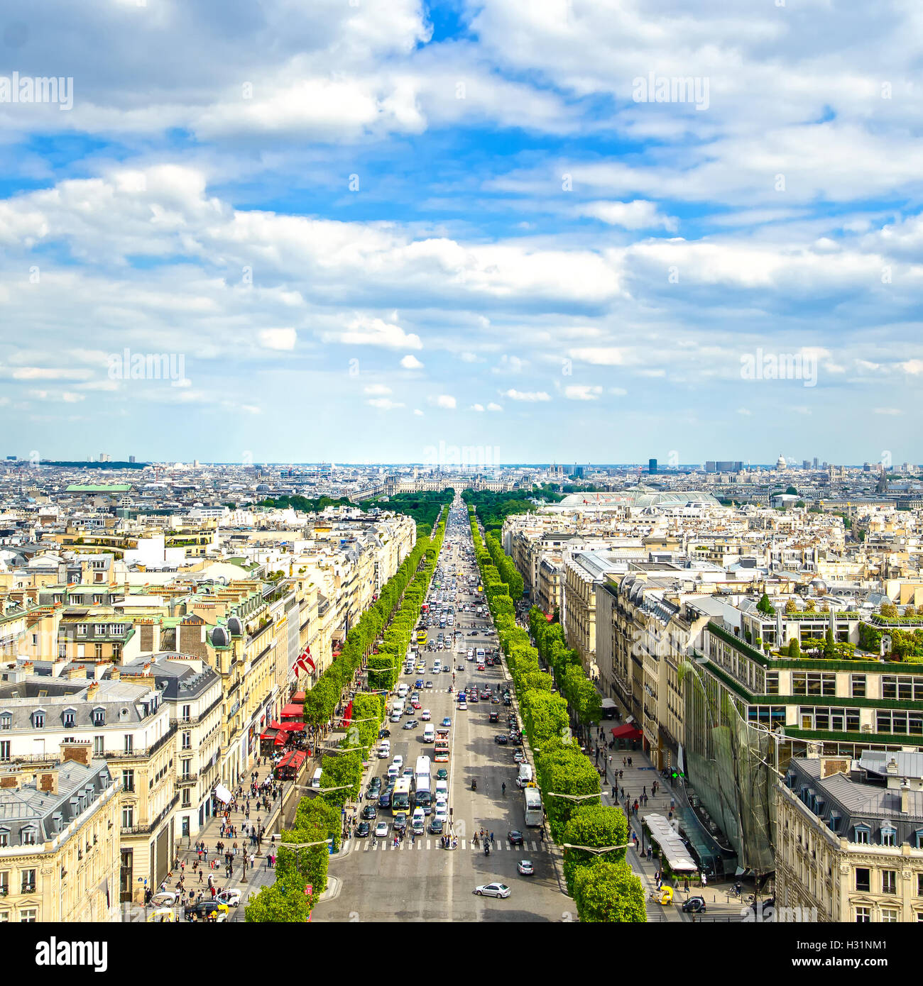 Paris france champs elysees boulevard hi-res stock photography and images - Alamy
