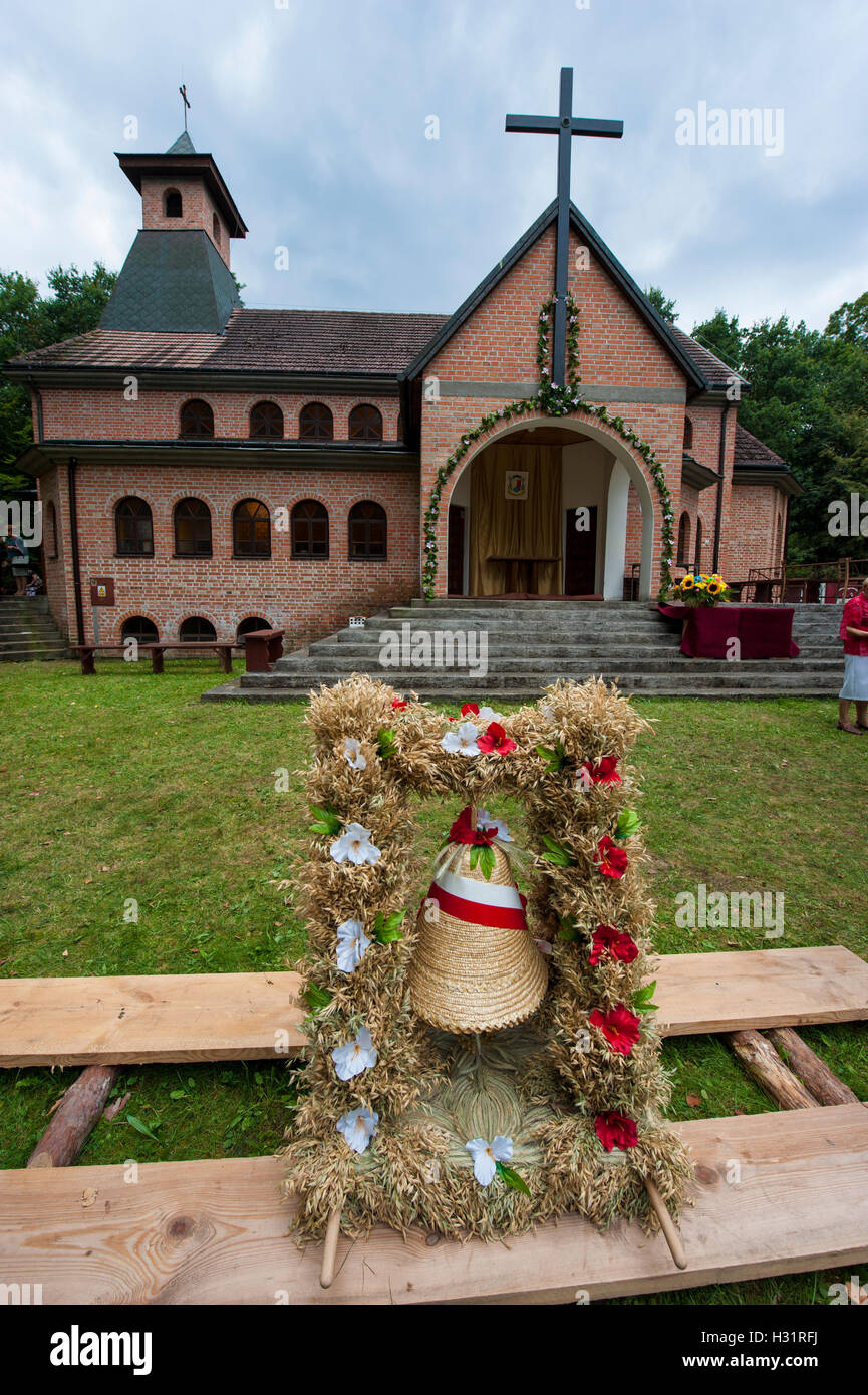 Roman-Catholic parish festival in a small chapel in Mazovia district of ...
