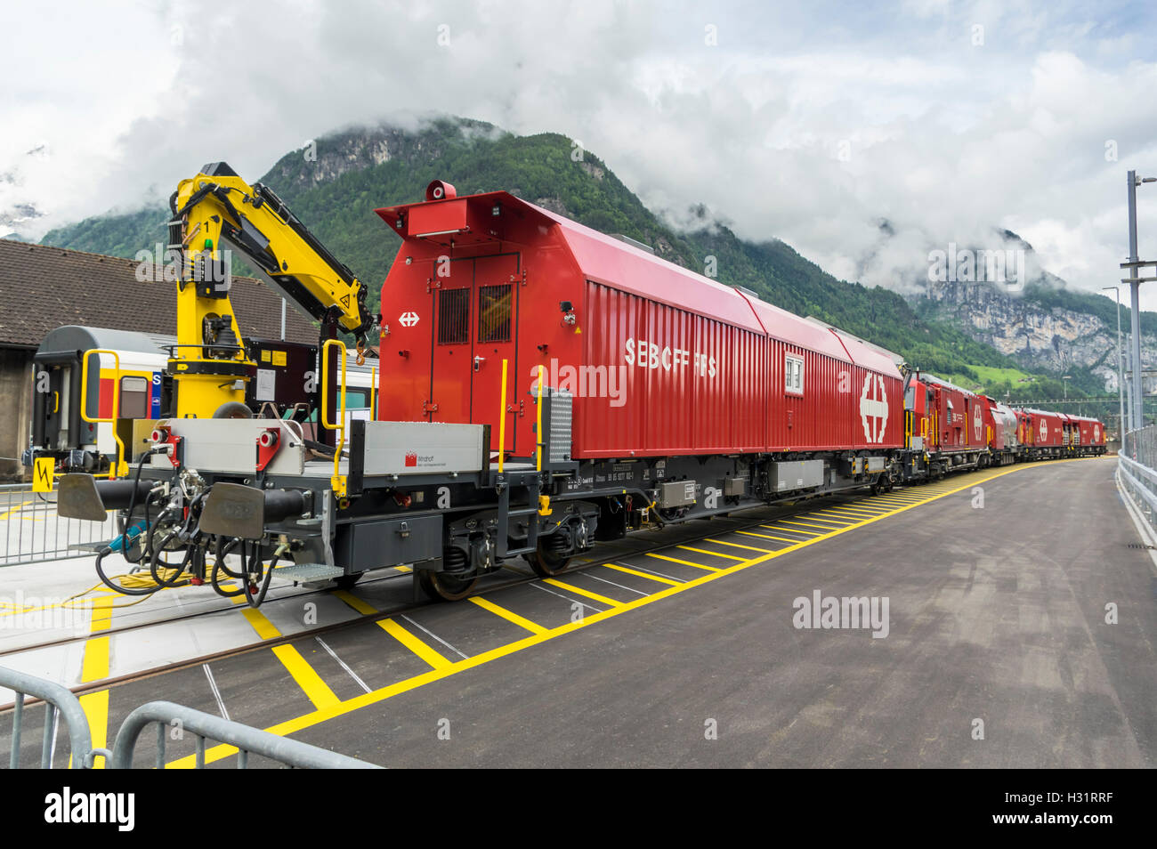 Firefighting and rescue train LRZ 14, based on a Windhoff MPV. Operated ...