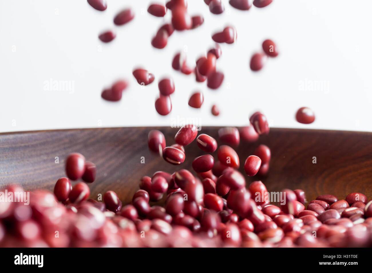 Dried Adzuki Beans Falling Stock Photo - Alamy