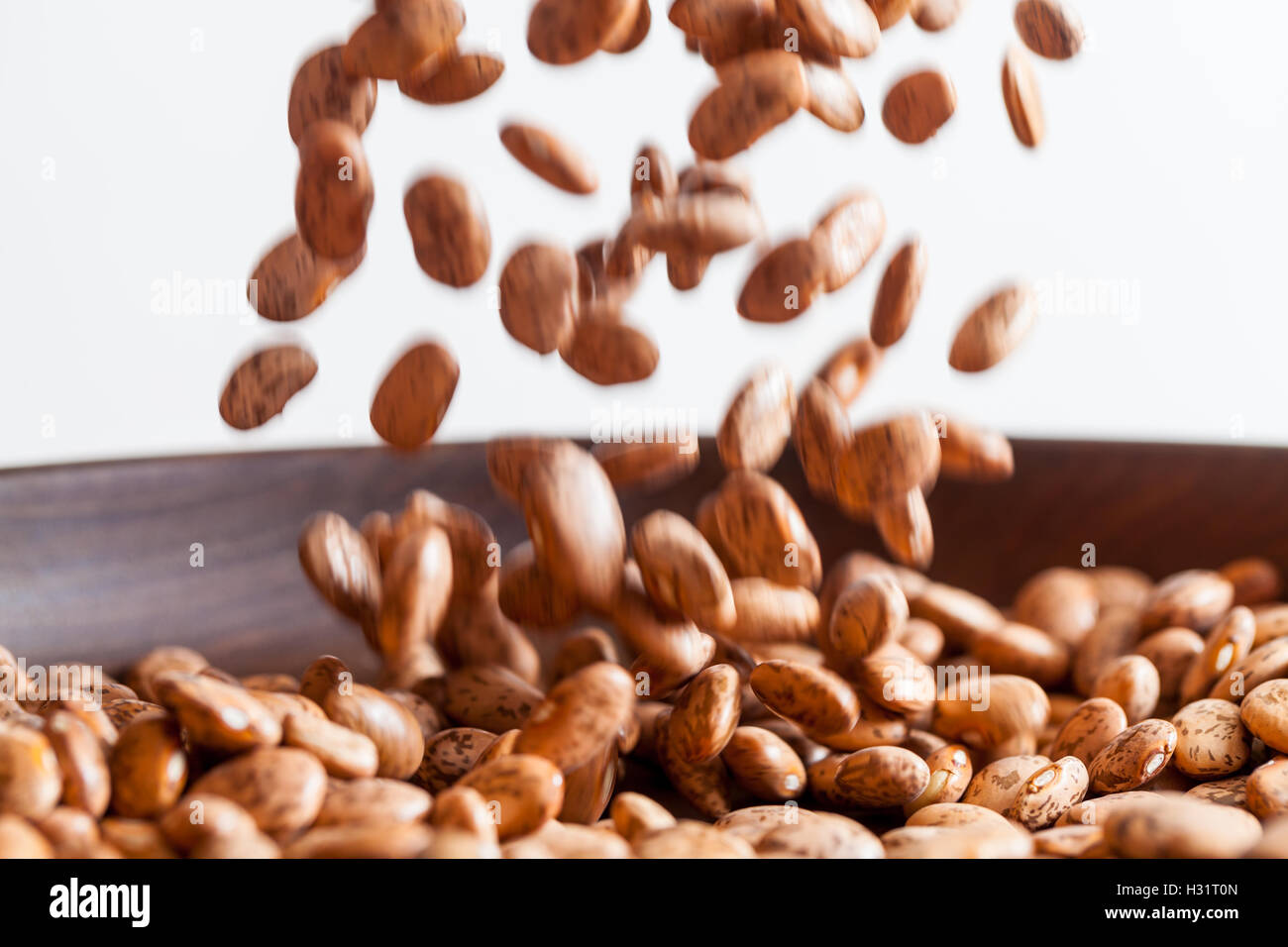 Dried Pinto Beans Falling Stock Photo - Alamy