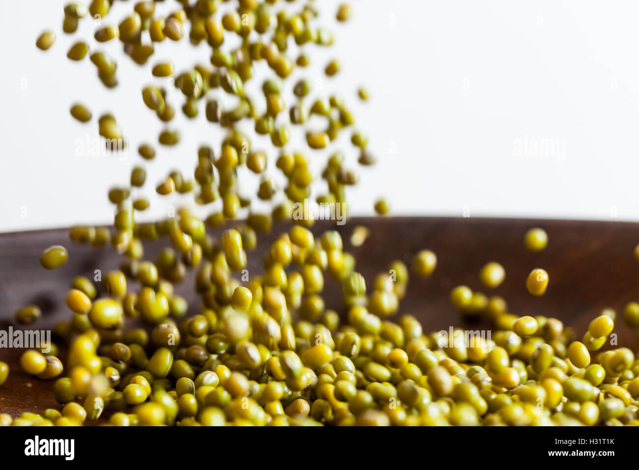 Dried Mung Beans Falling Stock Photo - Alamy