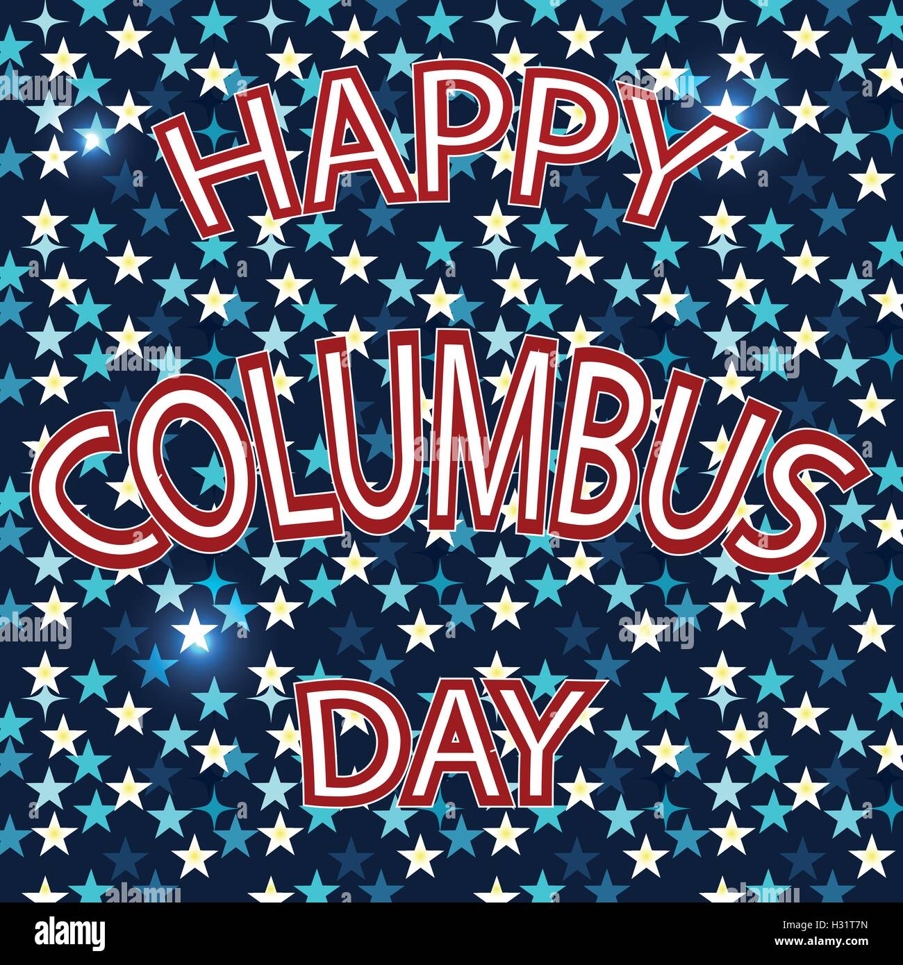 Vector illustration Stylish text Columbus Day abstract backgroun Stock ...