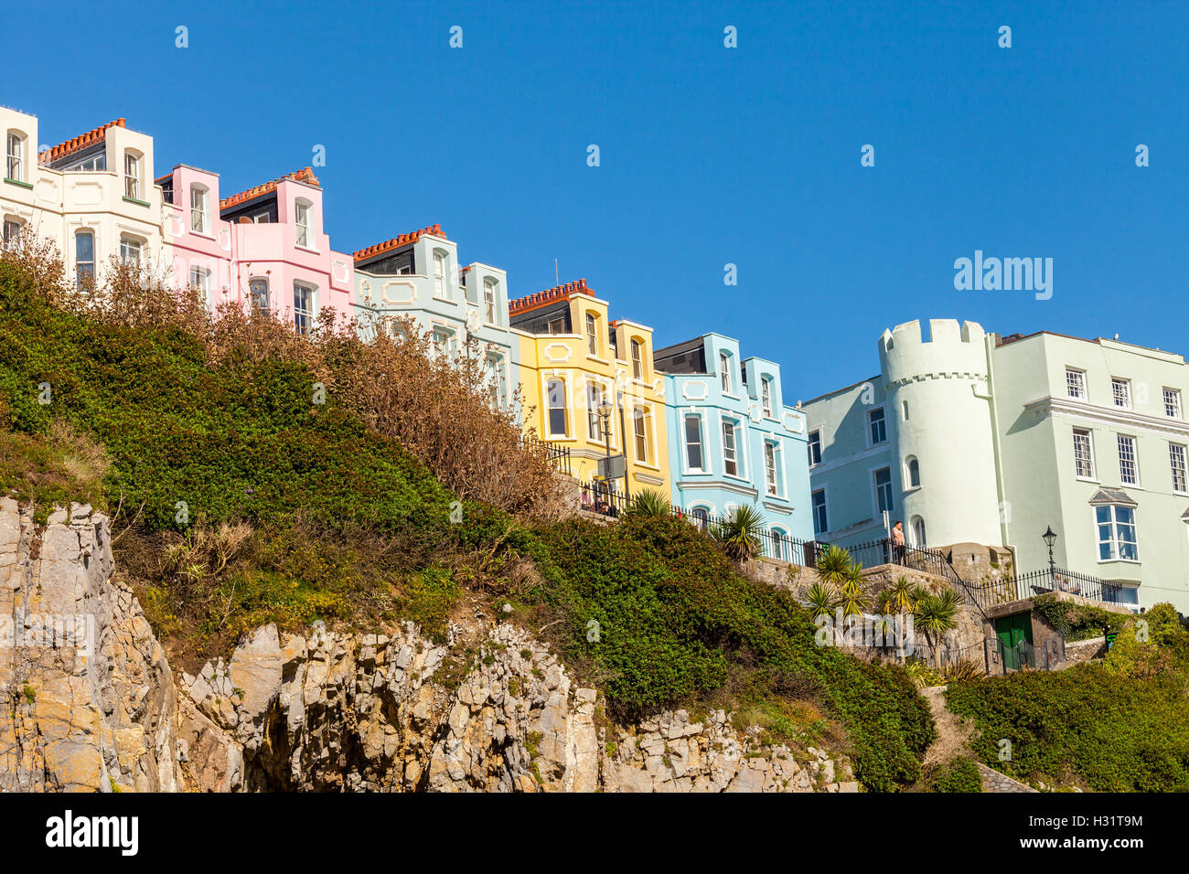 Tenby seafront houses Stock Photo - Alamy