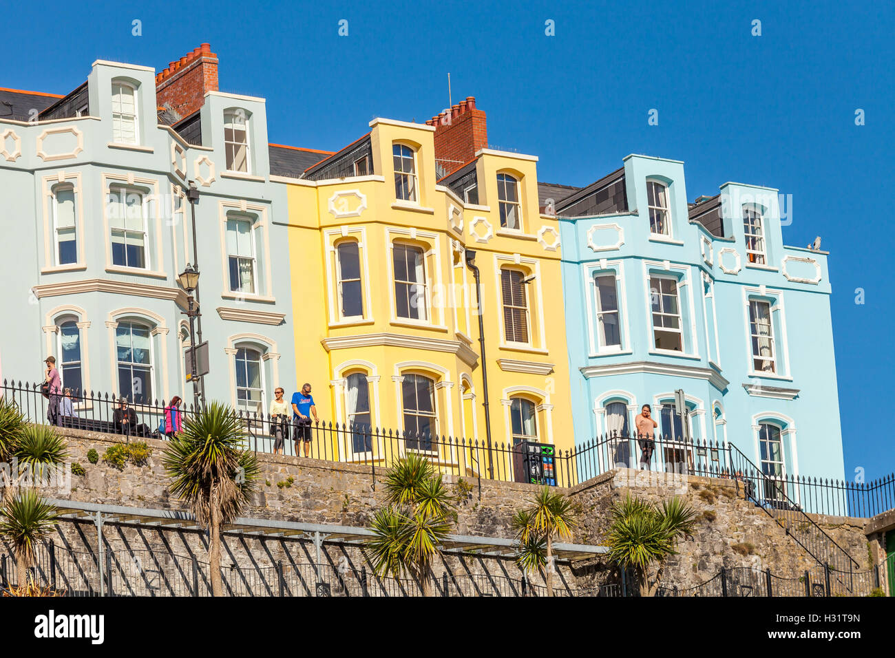 Tenby seafront houses Stock Photo - Alamy