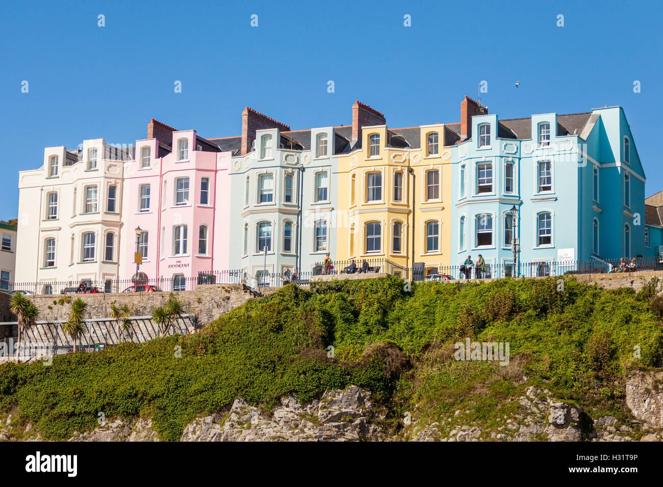 Tenby seafront houses Stock Photo - Alamy