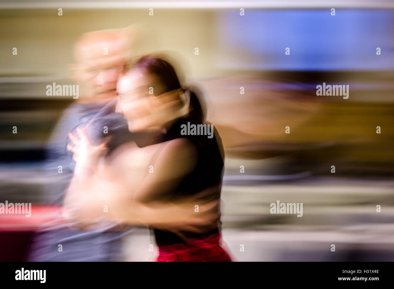 Blurred image of people dancing Stock Photo - Alamy