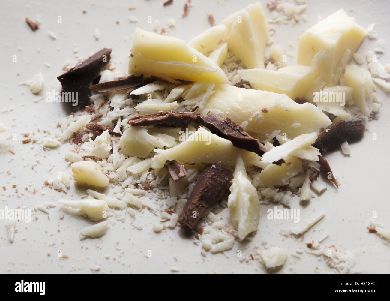 White and dark chocolate mess Stock Photo - Alamy