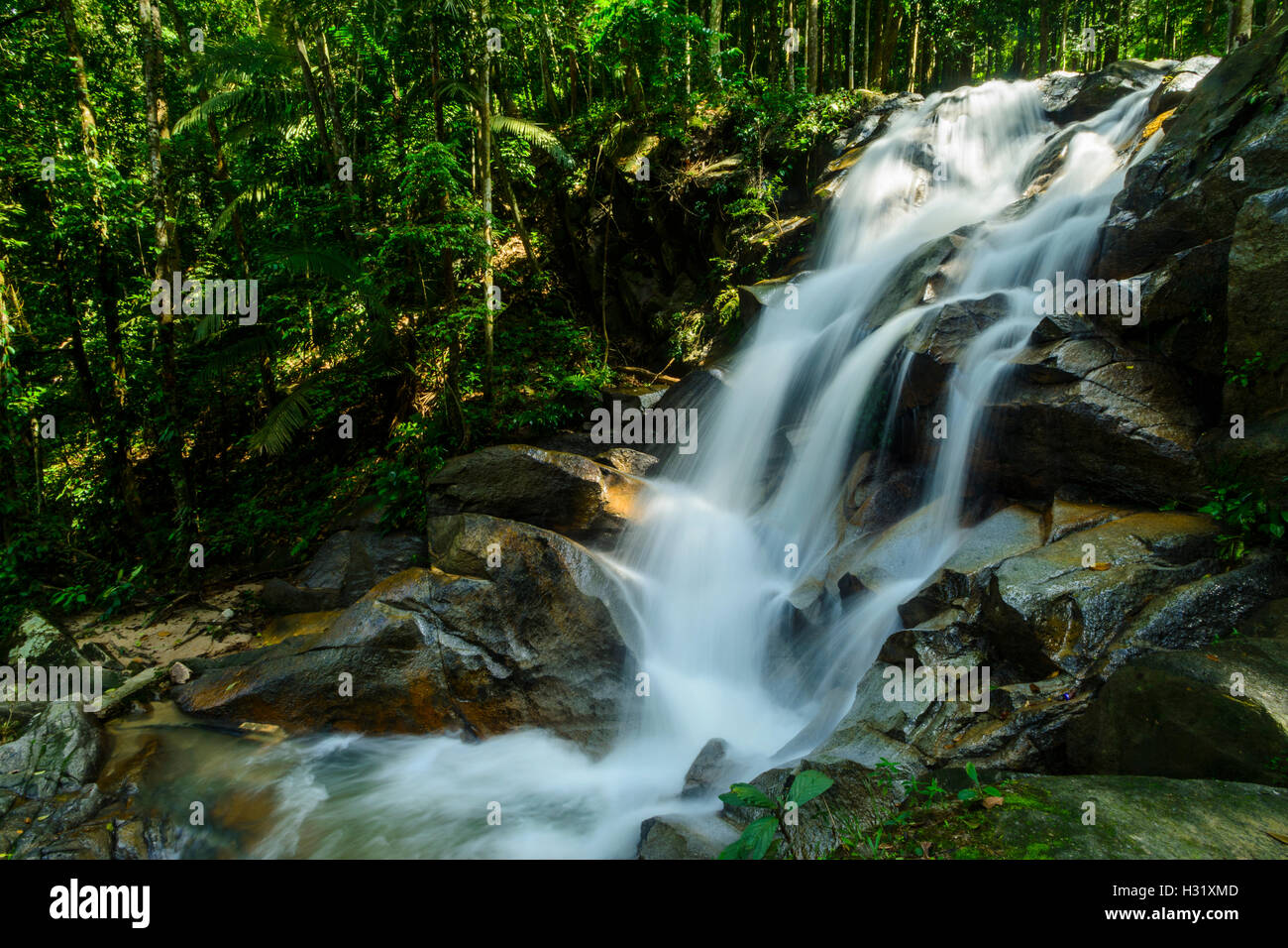Jeram Toi Waterfall Stock Photo - Alamy