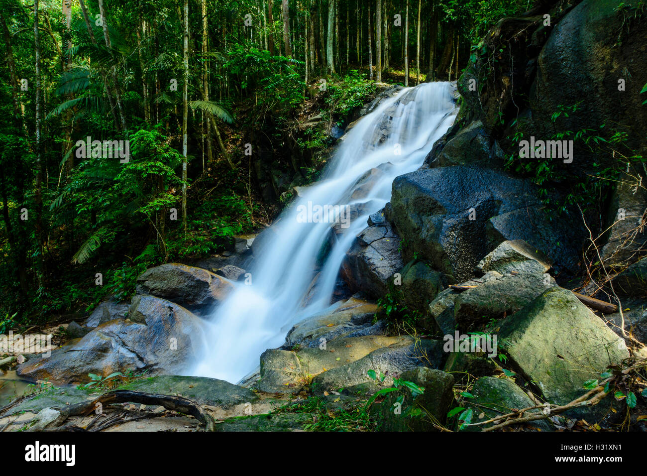Jeram Toi Waterfall Stock Photo - Alamy