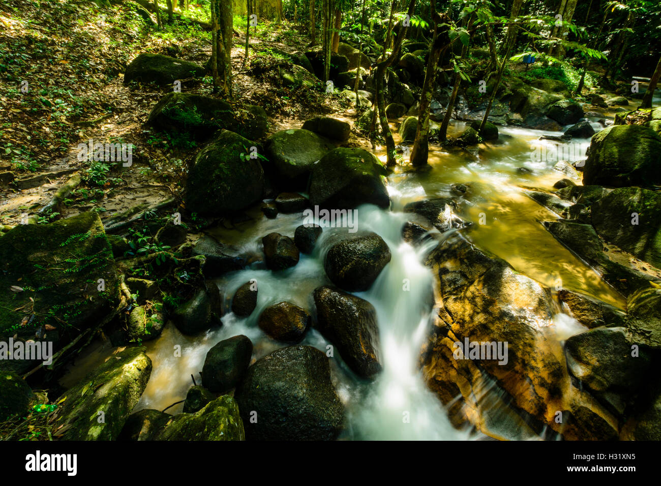 Jeram Toi Waterfall Stock Photo - Alamy