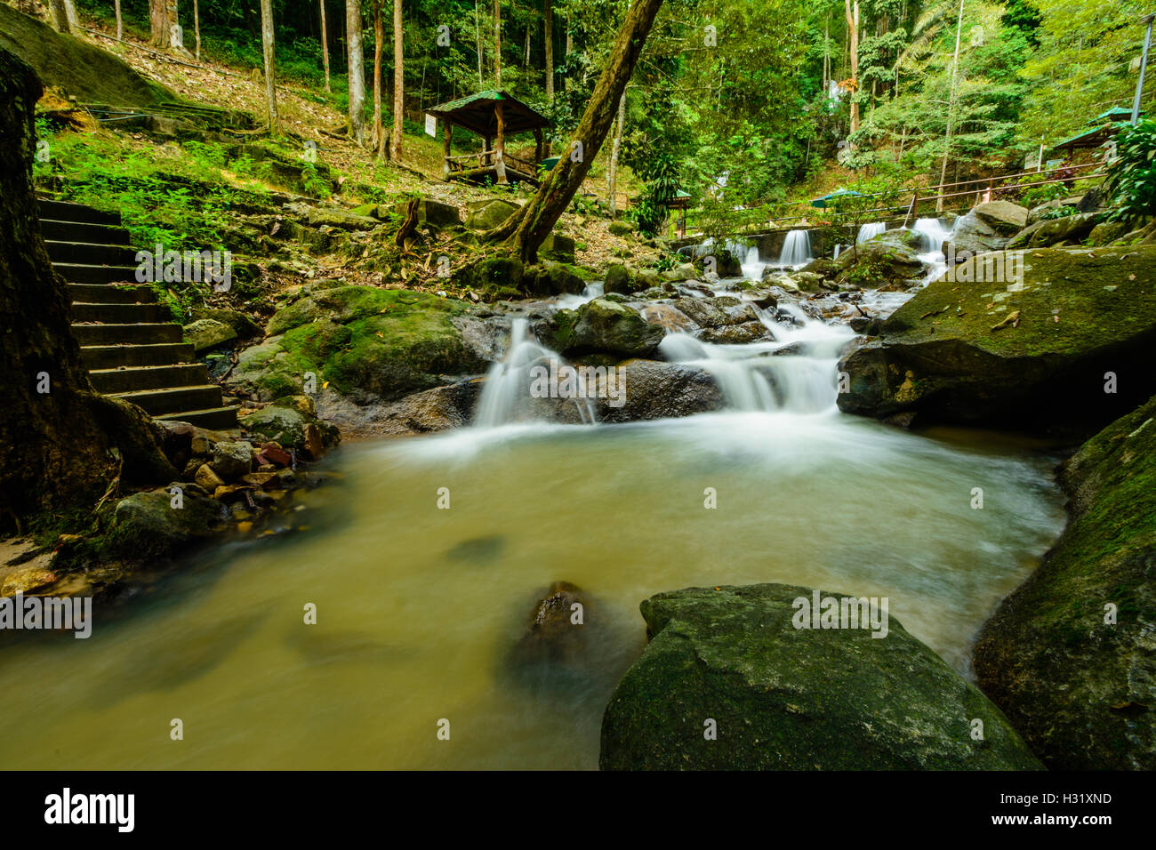 Jeram Toi Waterfall Stock Photo - Alamy
