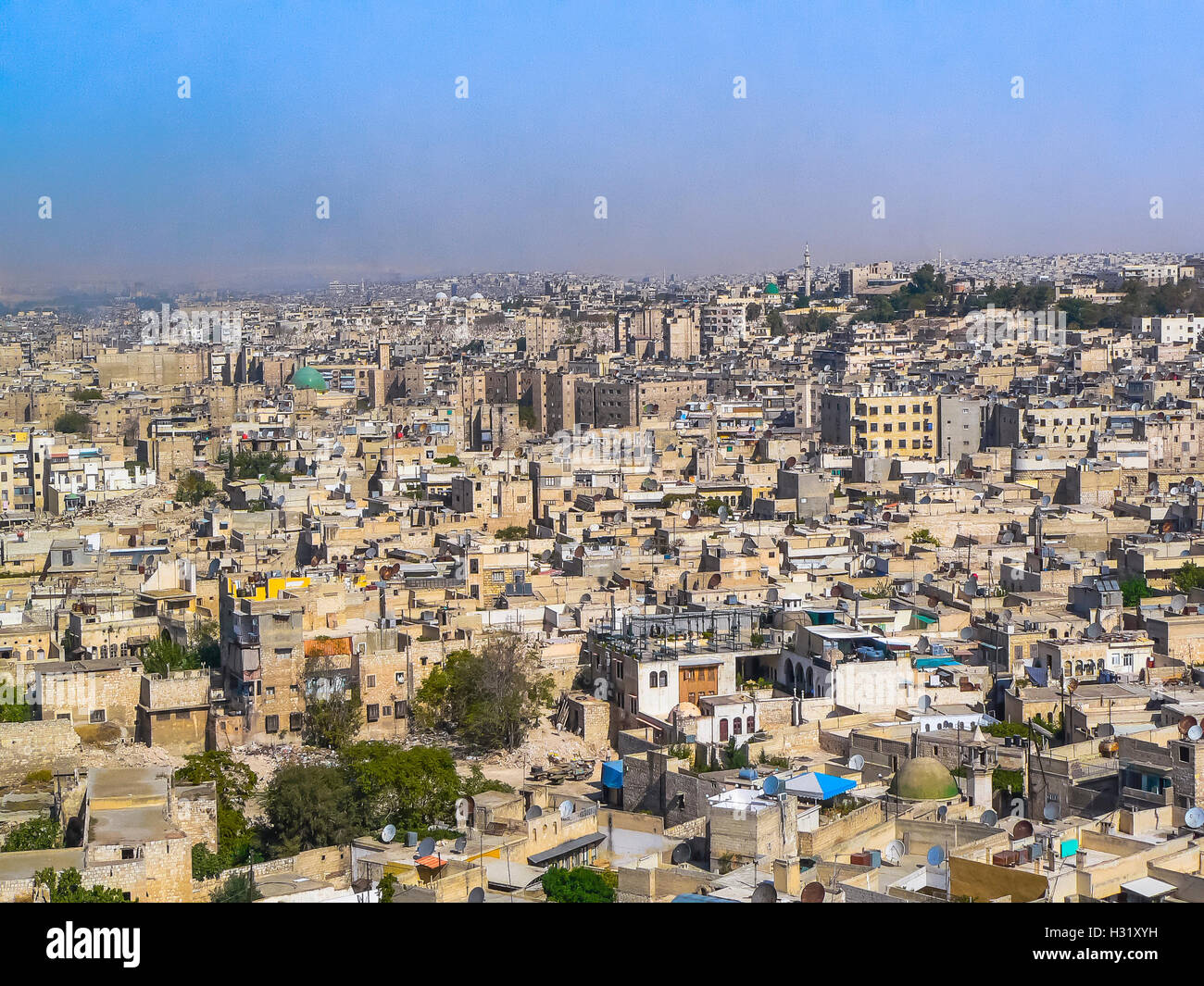 Panorama of the town Aleppo, Syria 2008 Stock Photo - Alamy