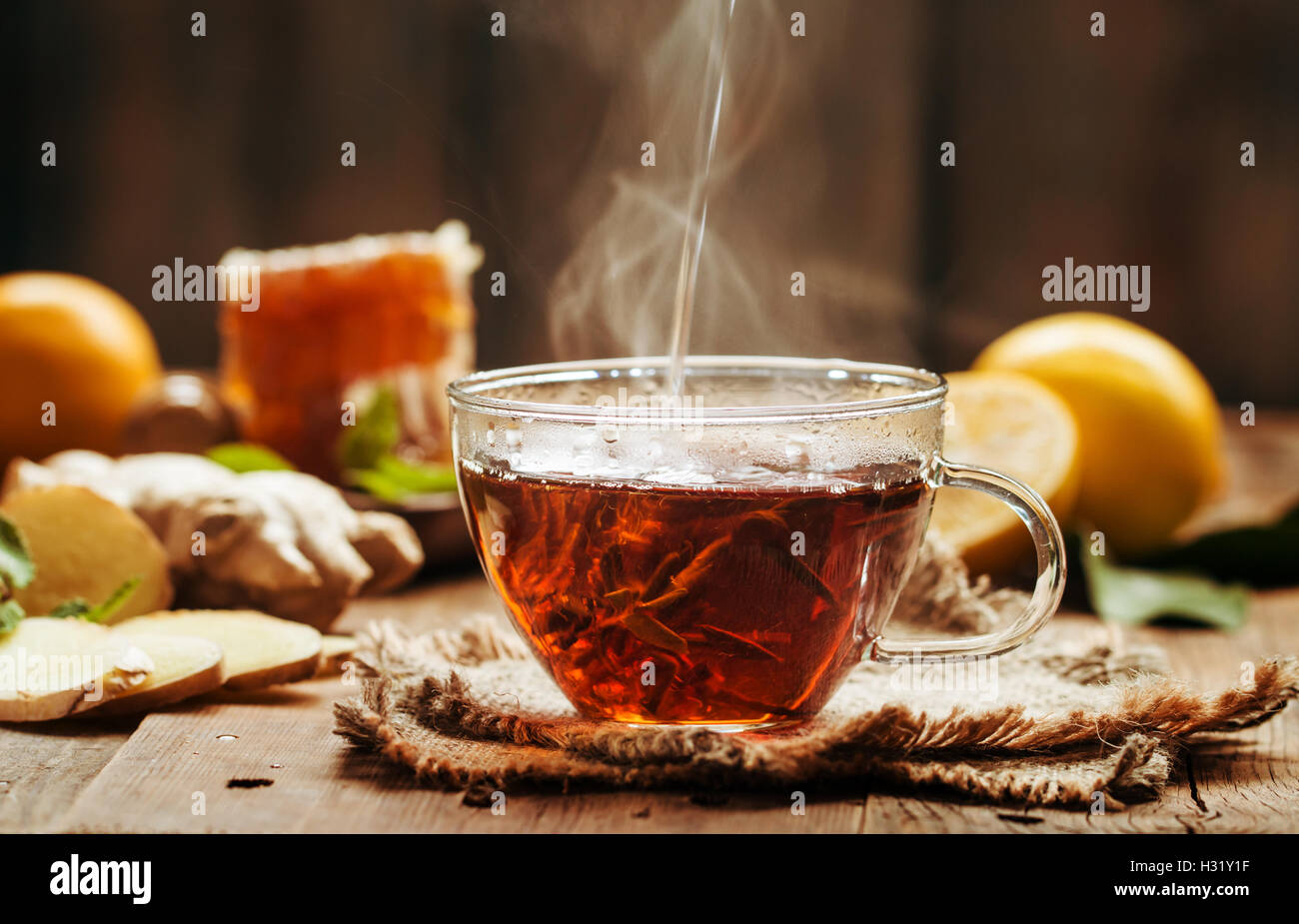 Cup of ginger tea Stock Photo - Alamy