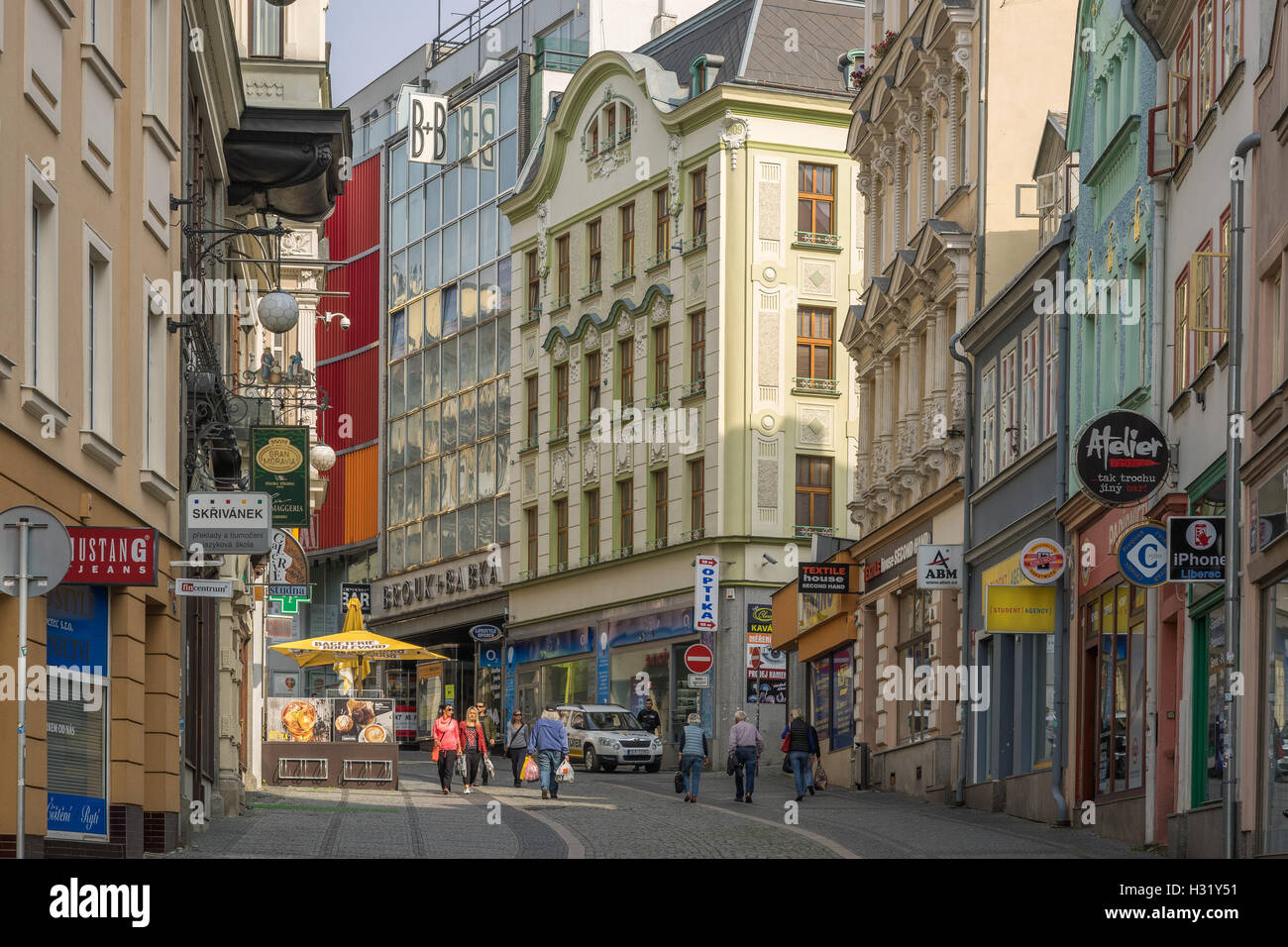 Liberec Old Market town Reichenberg Czech Republic Stock Photo - Alamy