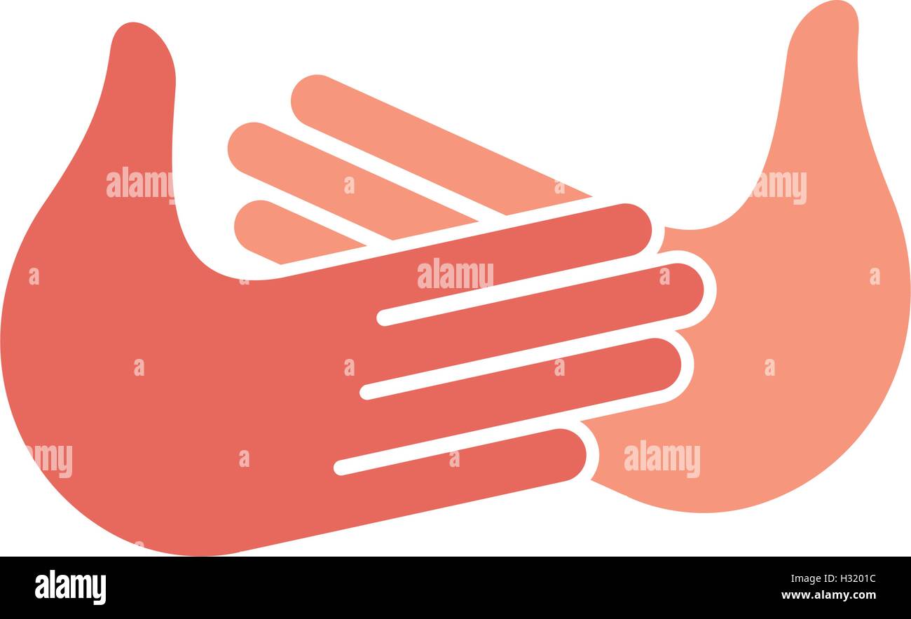 Isolated abstract clapping hands logo set. Give five logotype collection. Shaking hands sign ...