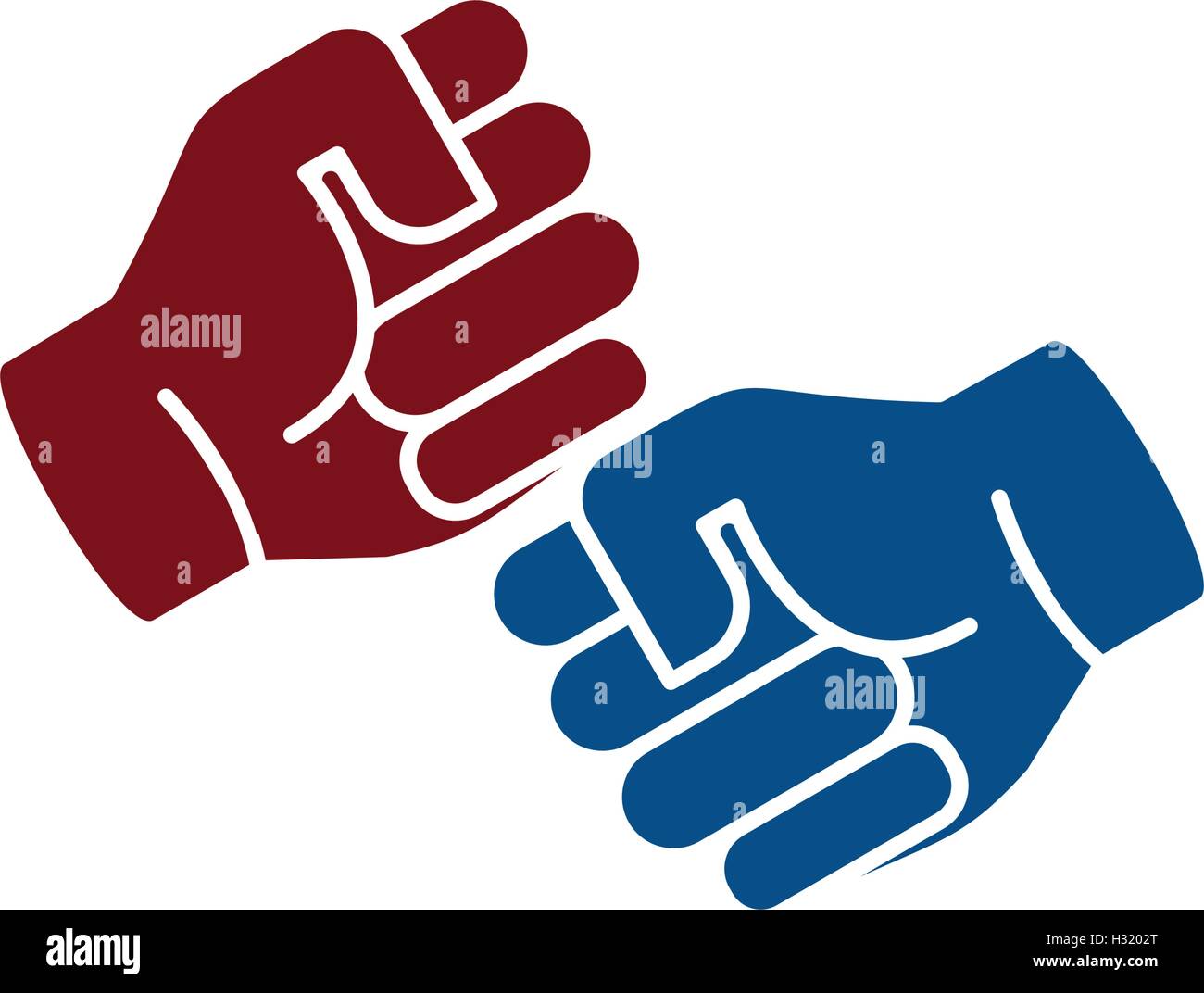 Punching fists Stock Vector Images - Alamy