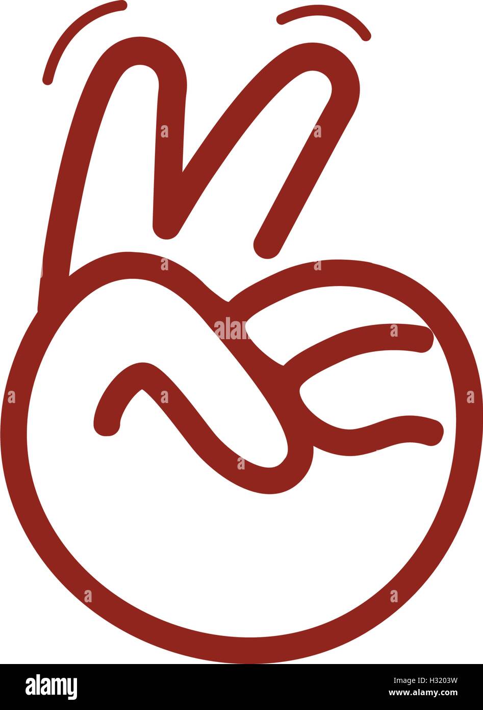 Two Fingers V Sign High Resolution Stock Photography and Images - Alamy