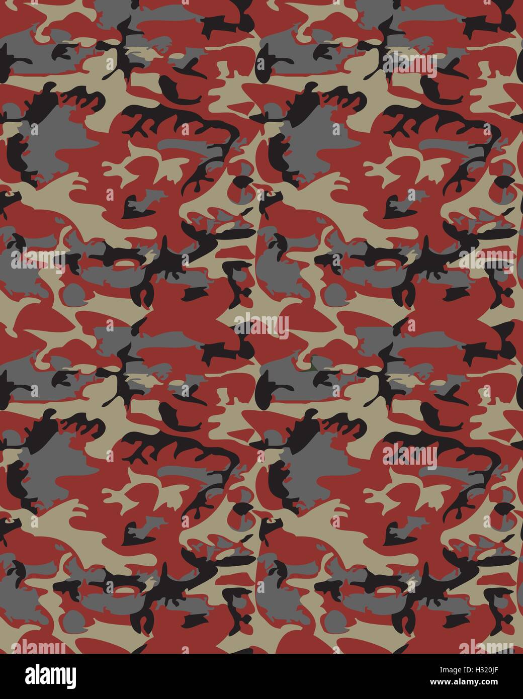 Red Camouflage Clothing