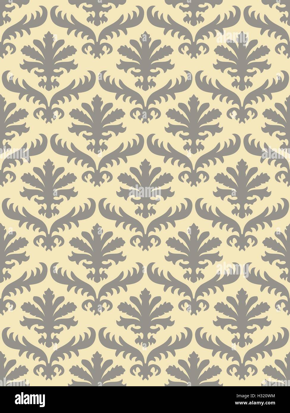 Vector colorful damask seamless floral pattern background. Color trend ...