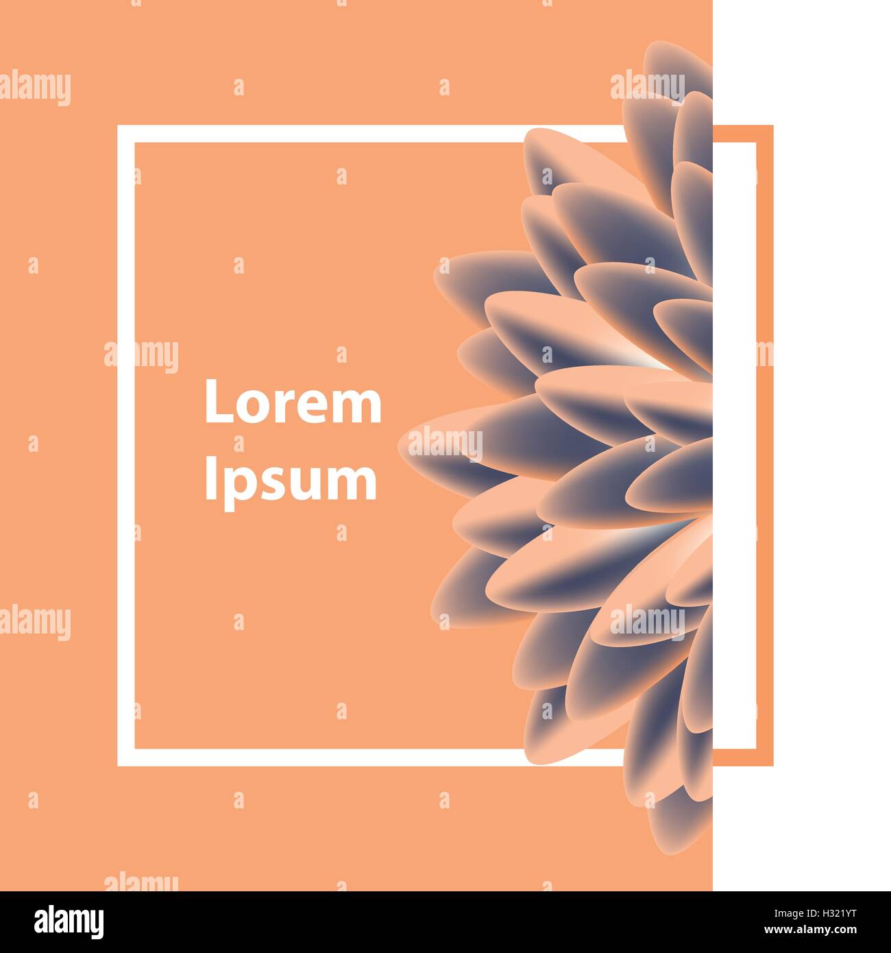 Typographical Background With flower. Square stroke poster. Text ...