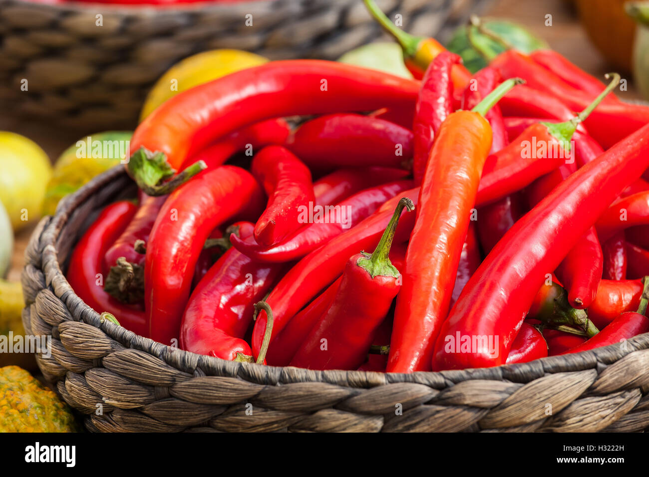 Small red chili peppers Stock Photo - Alamy