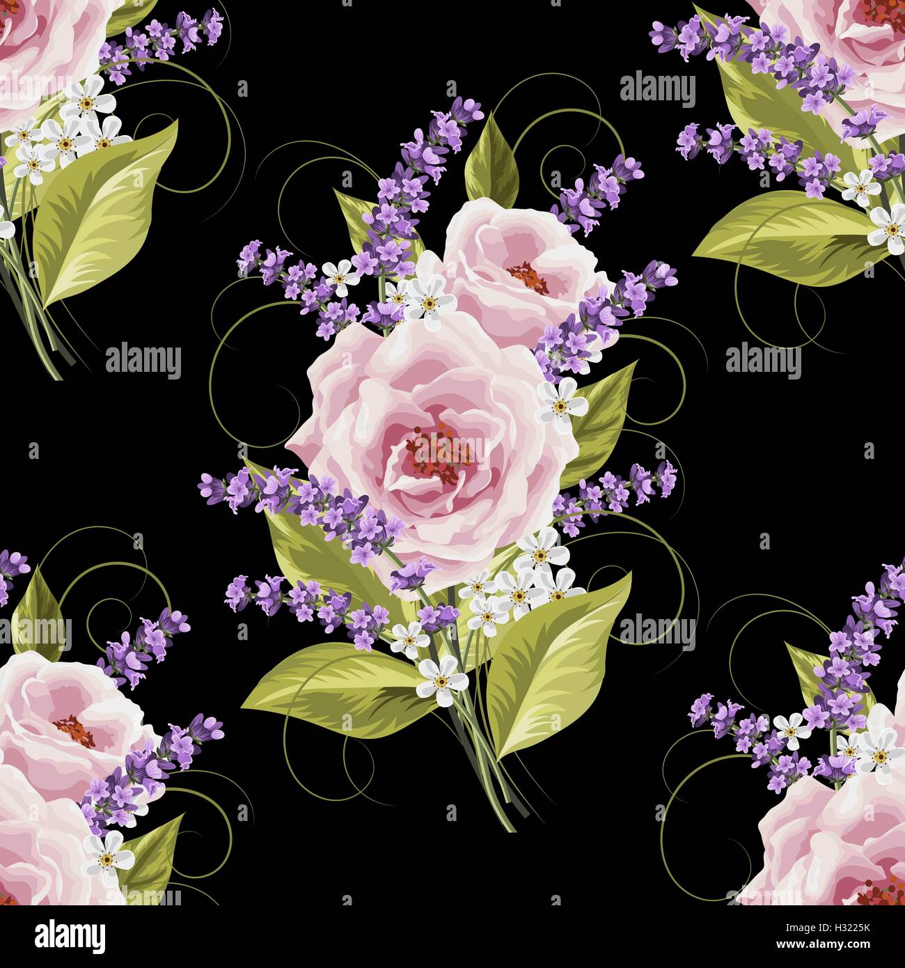 Seamless floral pattern with flowers Stock Vector Image & Art - Alamy