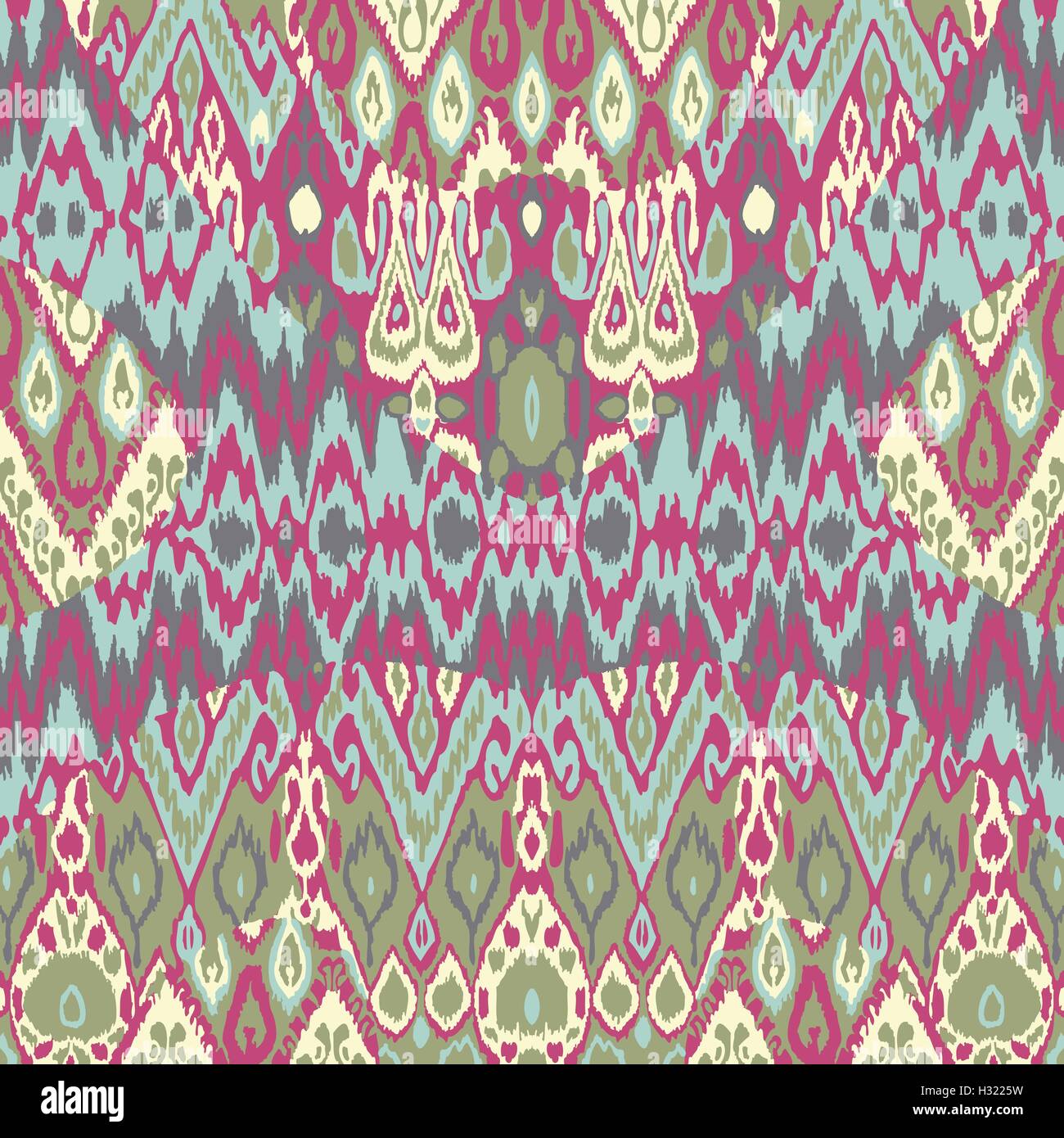 Patchwork ethnic bohemian arabesque pattern print. Seamless zigzag geometric ornament abstract ...