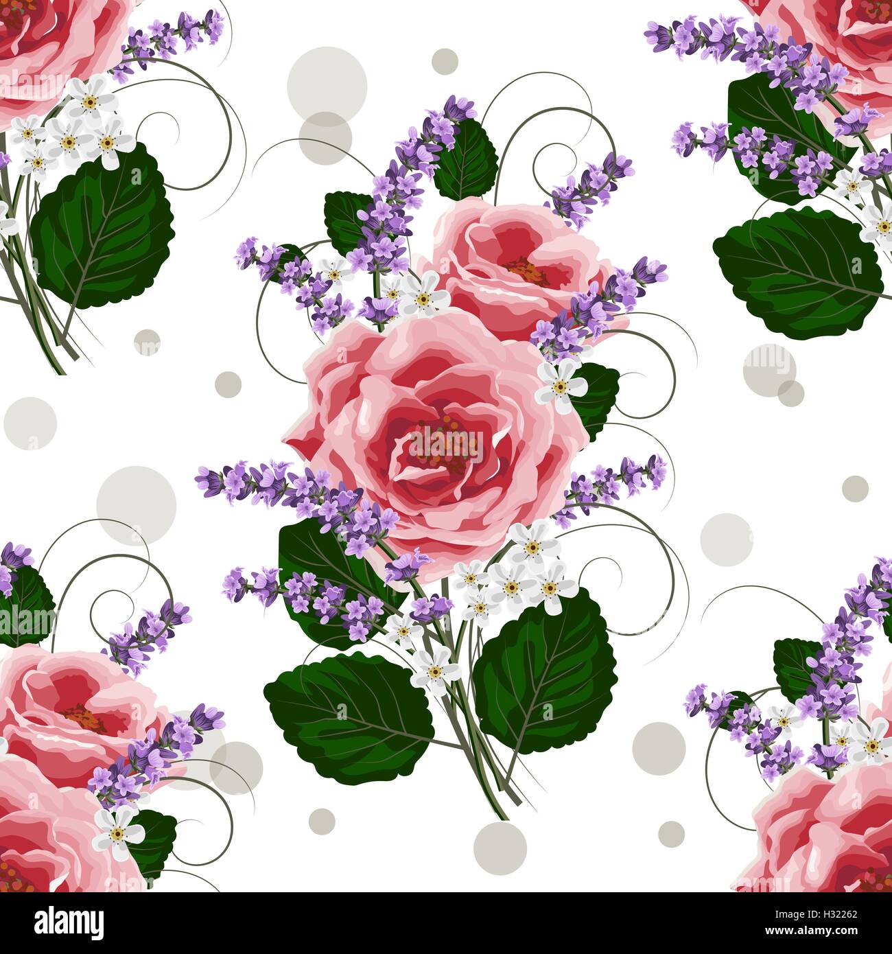 Seamless floral pattern with flowers Stock Vector Image & Art - Alamy