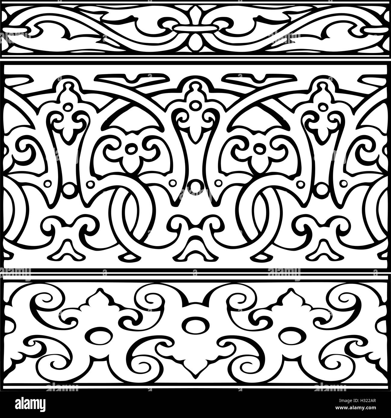 Elizabethan border illustration hi-res stock photography and images - Alamy