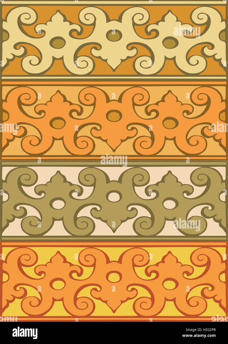 Elizabethan Pattern Stock Vector Images - Alamy