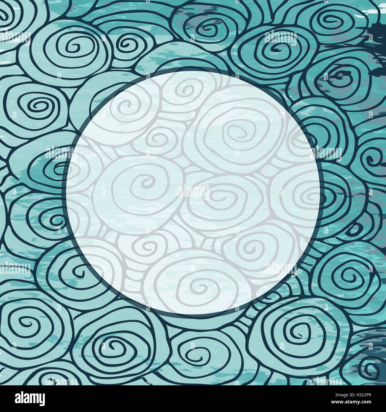 Hand drawn wave frame Stock Vector Images - Alamy