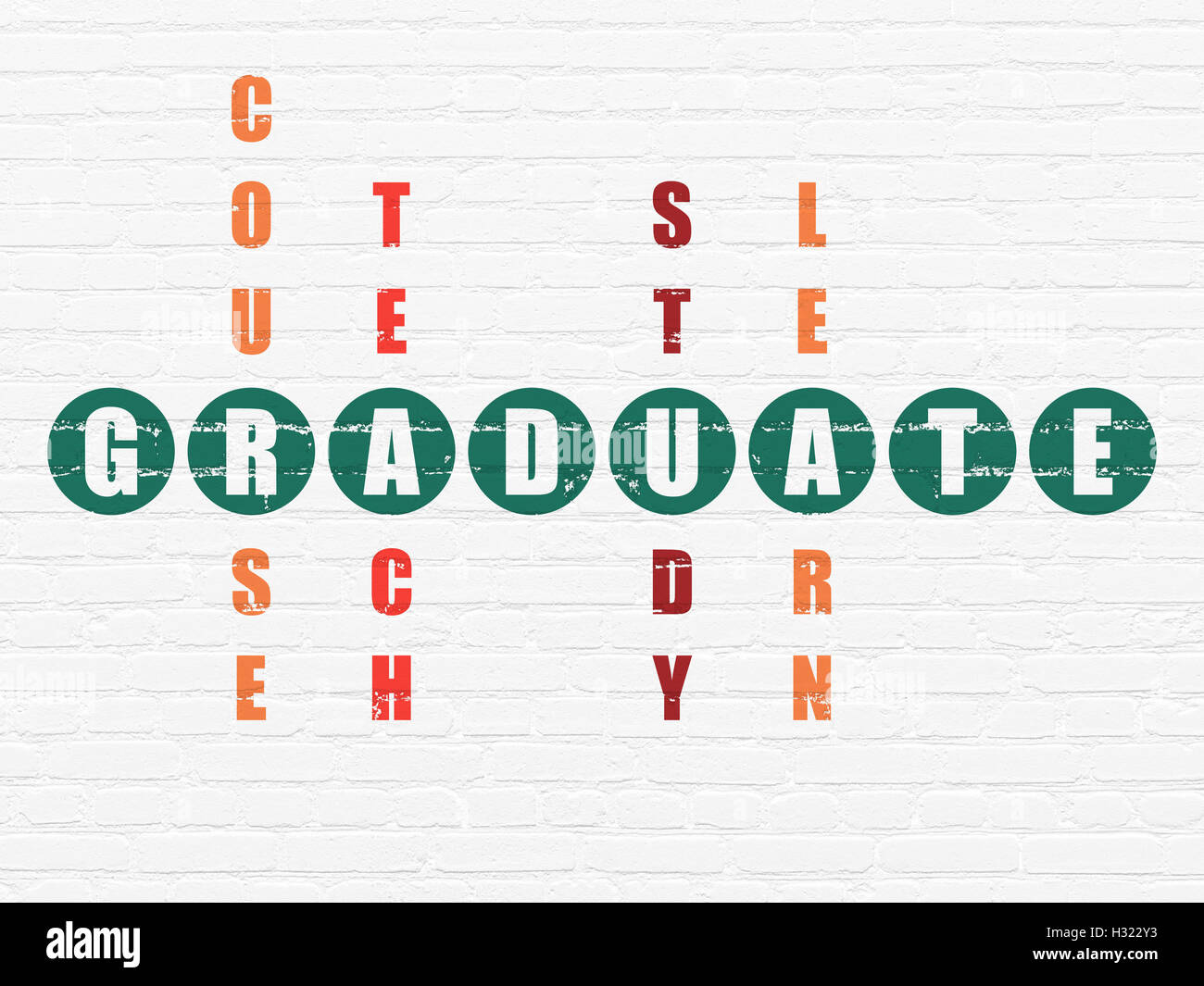Education concept: Graduate in Crossword Puzzle Stock Photo - Alamy