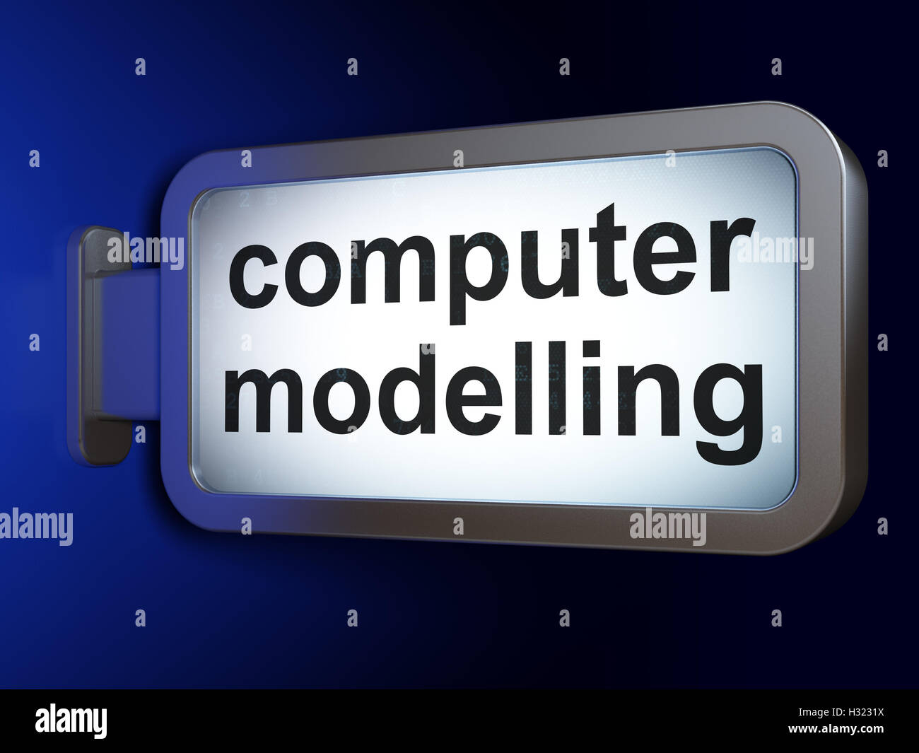 Science concept: Computer Modelling on billboard background Stock Photo ...