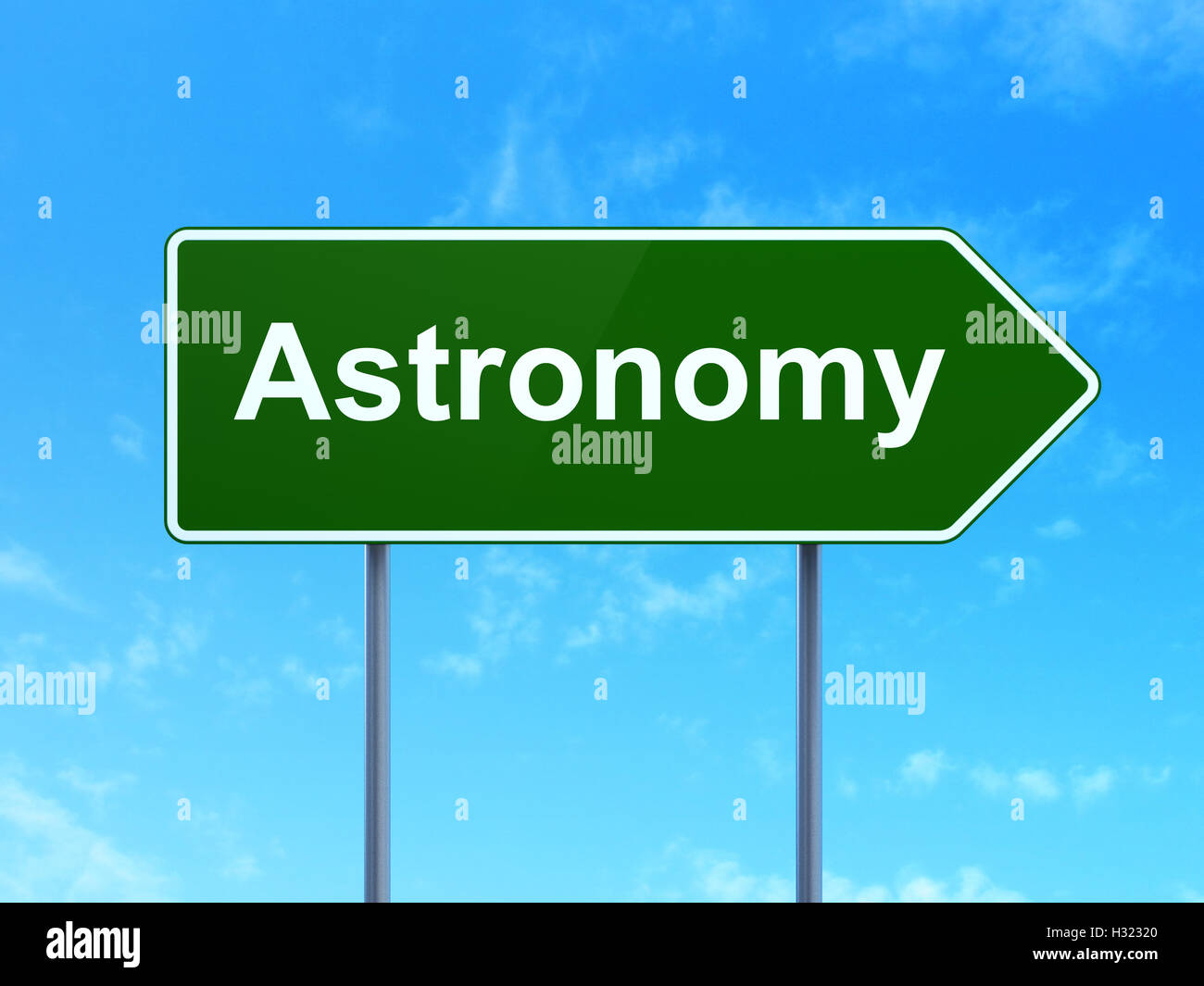 Science concept: Astronomy on road sign background Stock Photo - Alamy
