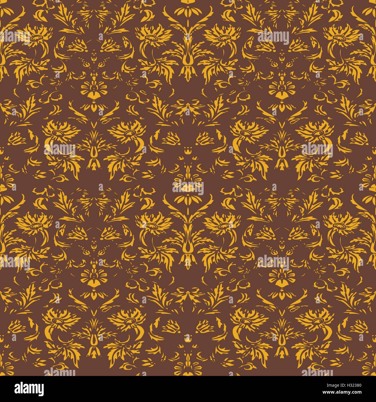 Seamless Floral Damask Background Vector Stock Vector Image And Art Alamy 