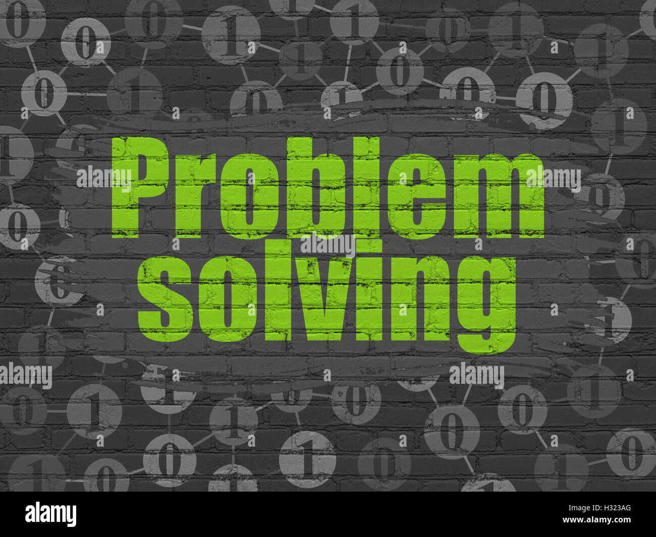 Business concept: Problem Solving on wall background Stock Photo - Alamy