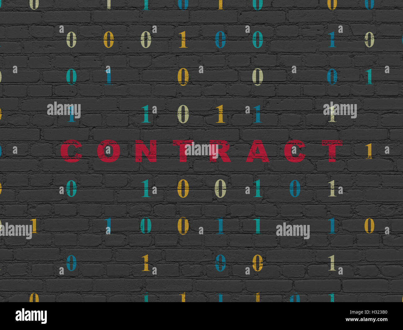 Finance concept: Contract on wall background Stock Photo - Alamy