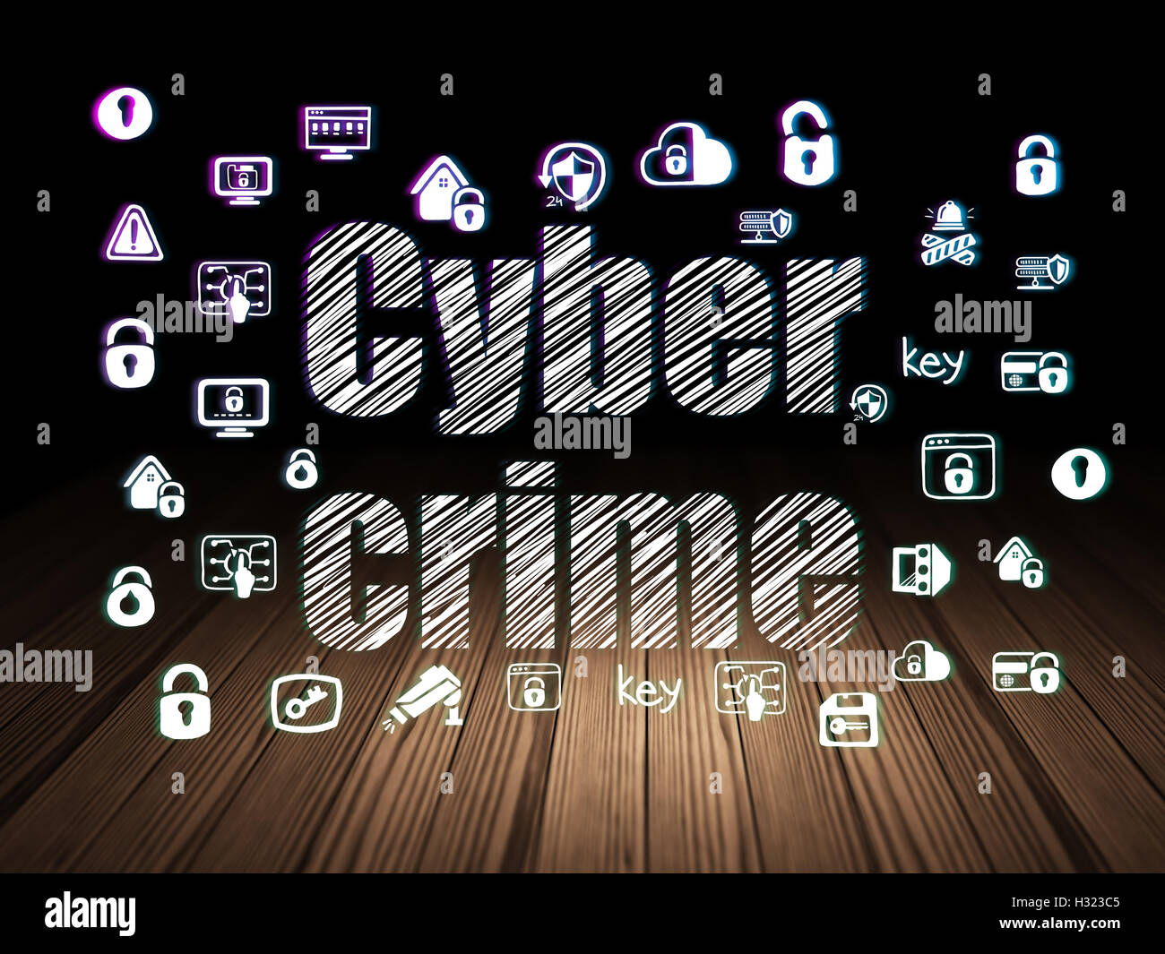 Security concept: Cyber Crime in grunge dark room Stock Photo - Alamy