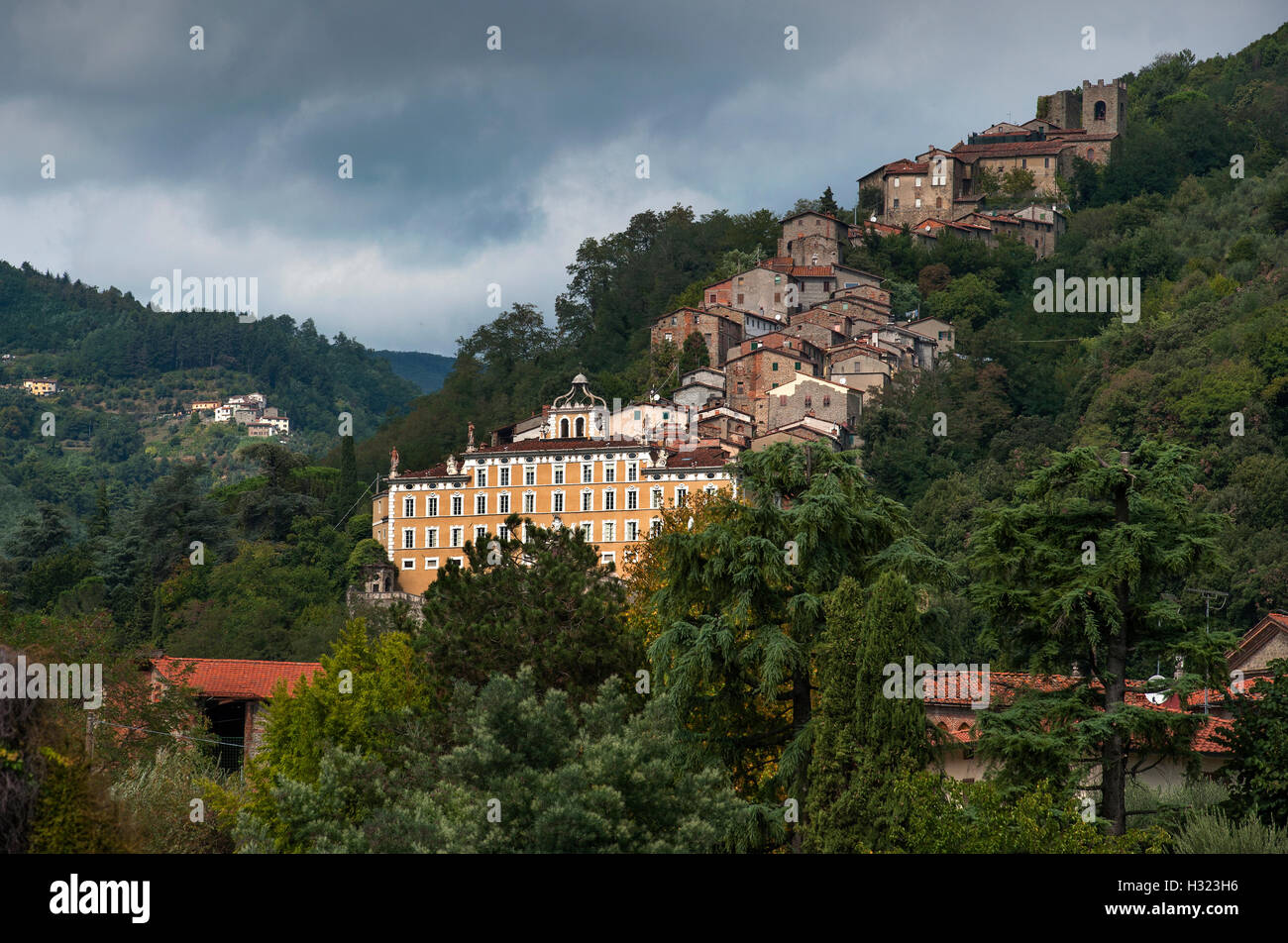 Italy Collodi in Tuscany. Sept 2016 Villa Garzoni and gardens at ...