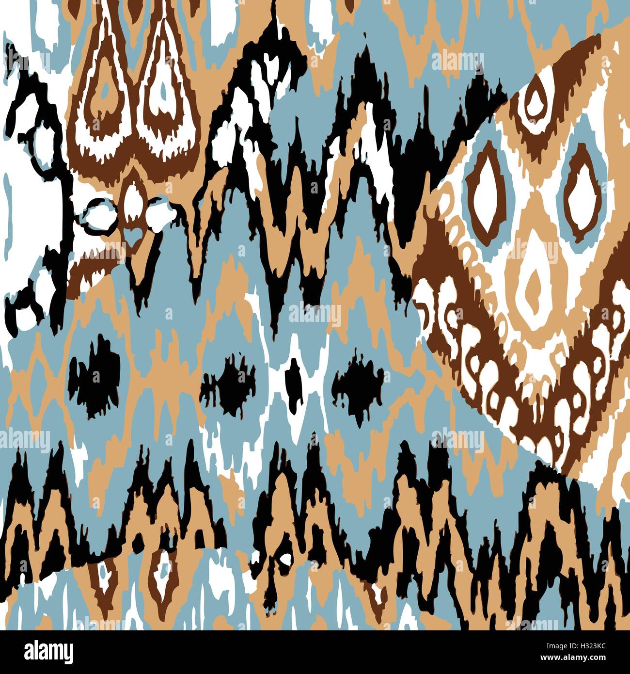 Colored seamless ethnic vector print pattern abstract background Stock ...