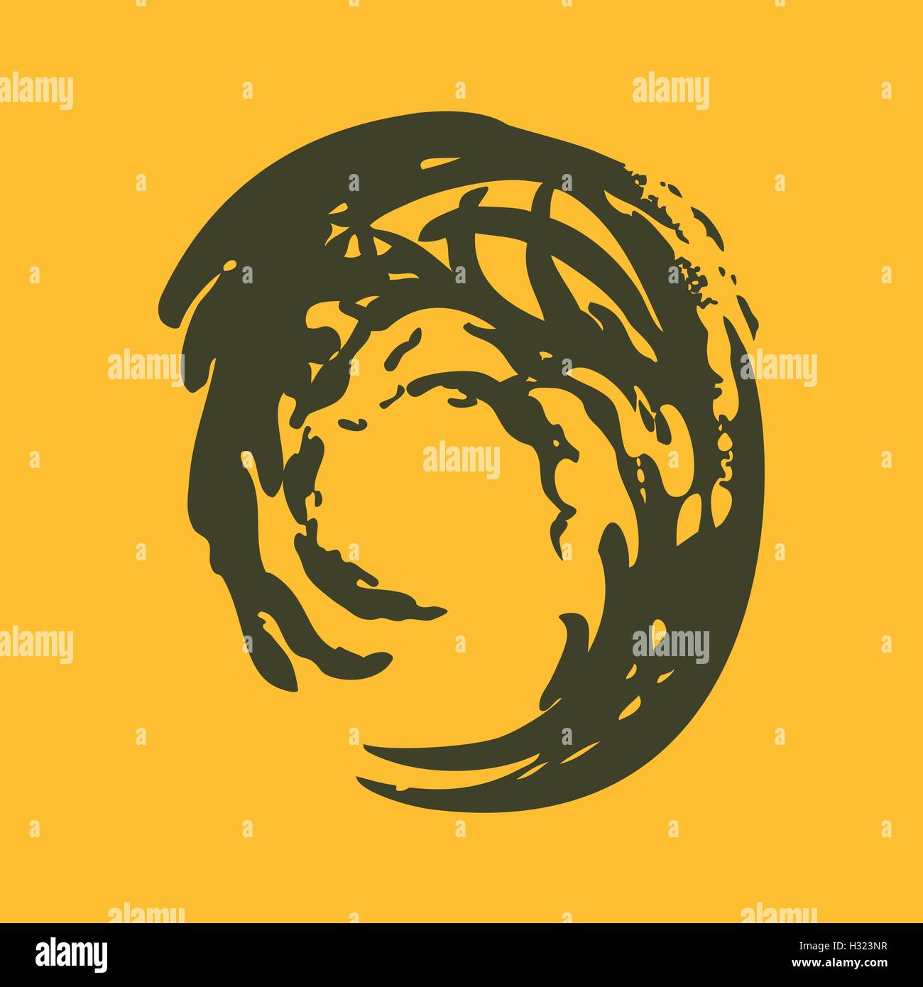 Vector wave circle isolated background colored Stock Vector Image & Art ...