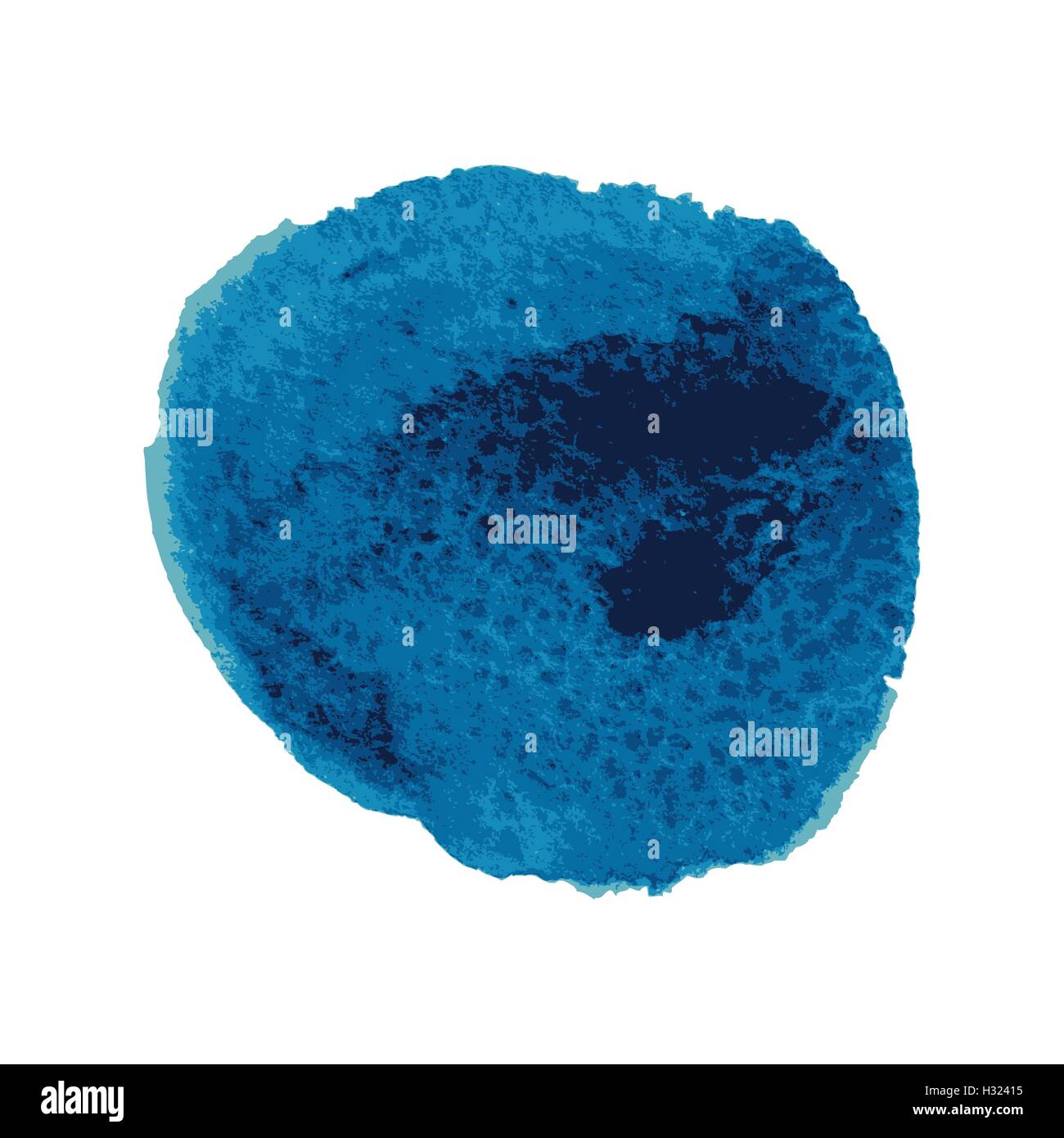 Blue vector isolated watercolor paint stain circle Stock Vector Image ...