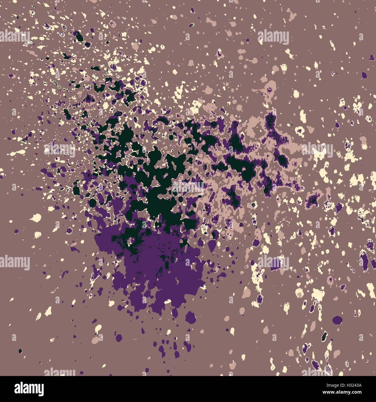 Colorful acrylic paint splatter shiny, blob on caramel background. Neon ...