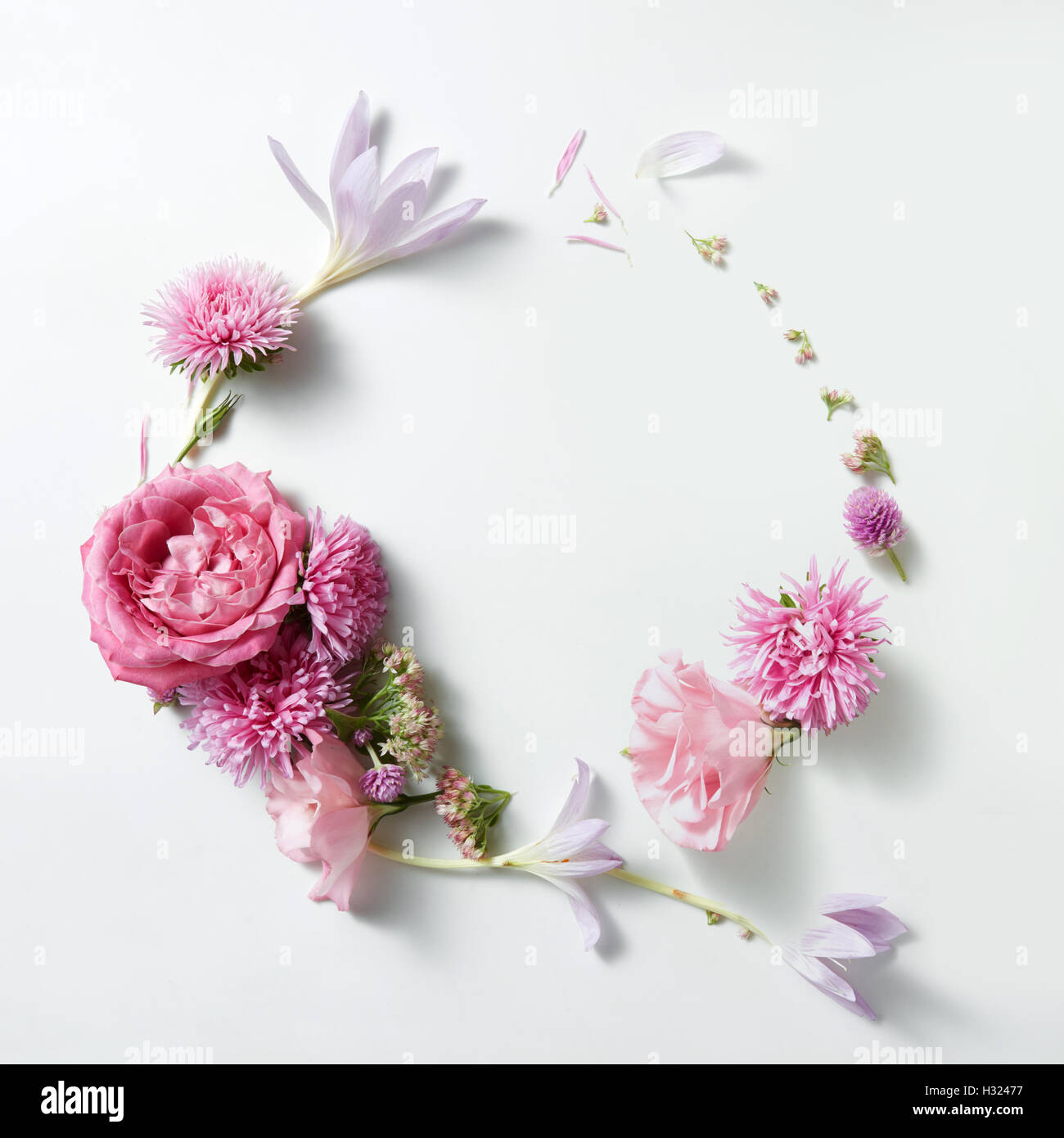 beautiful frame of roses in vintage style Stock Photo - Alamy